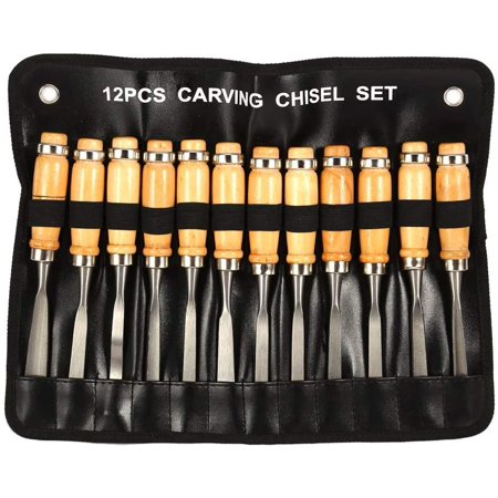 Hand Carving Gouge Set, 12pcs Wood Carving Hand Chisel Tool Set ...