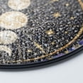 Moon Phases Stained Glass Suncatcher, Triple Moon Celestial Round ...
