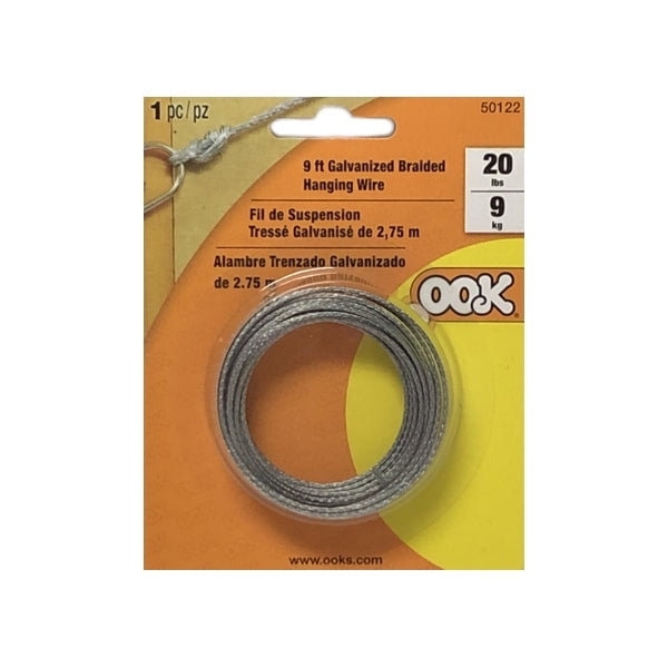 Case of 12 - Ook Galvanized Braided Hanging Wire 20 lbs. - 50122 (9 ft ...