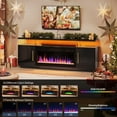 "BELLEZE 70"" TV Stand with 36"" Electric Fireplace, Storage Cabinet ...