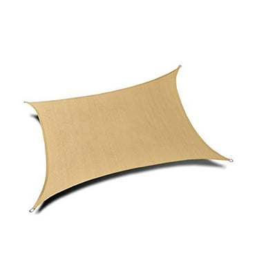 Petra's Sun Shade Canopy, 23x23 Ft. Square Desert Sand, Durable Woven ...