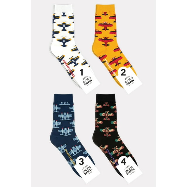 Men's Crew Air Force Socks - 4 Pair Set - Walmart.com