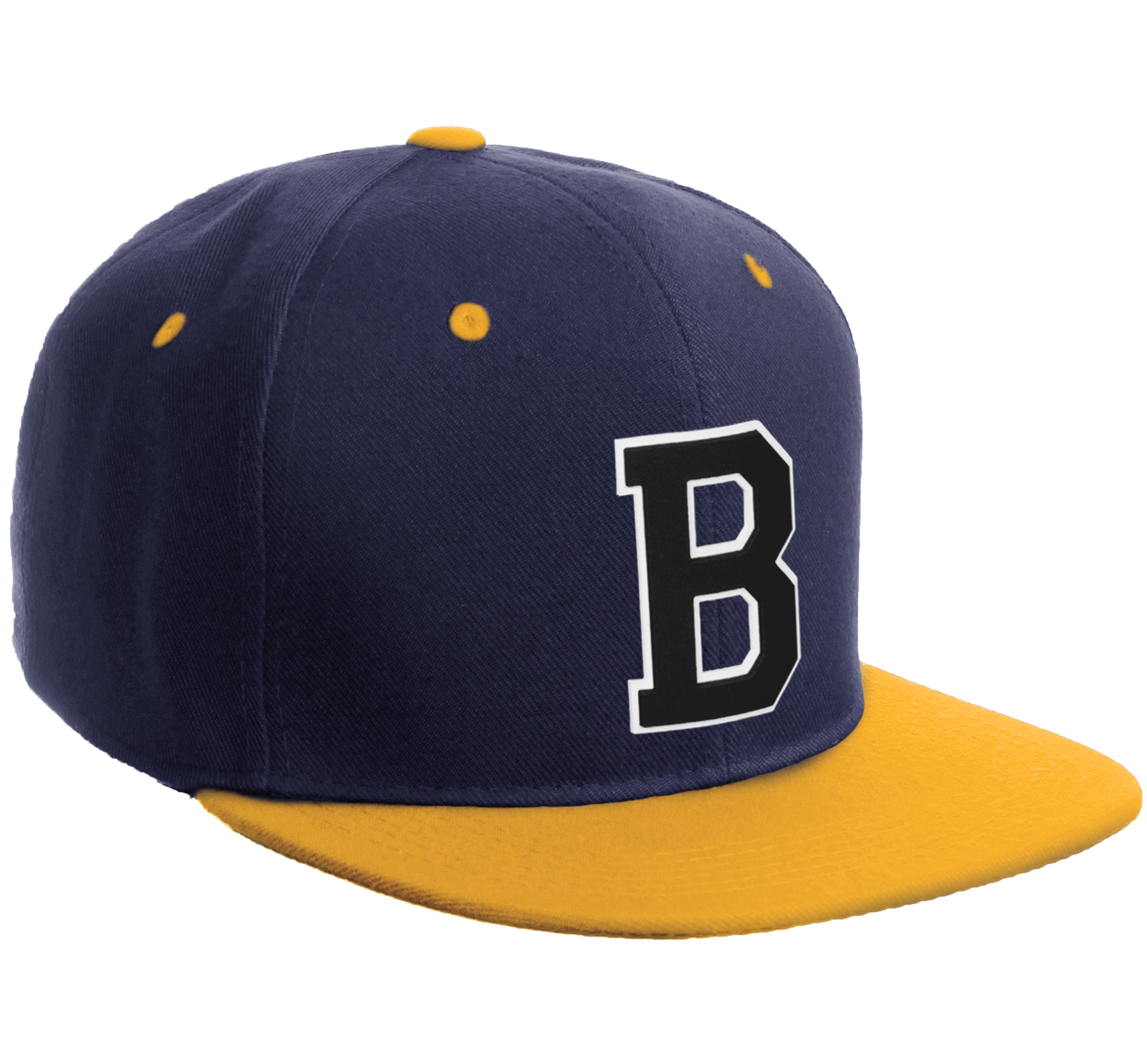 Daxton Classic Snapback Hat Custom A to Z Initial Varsity Letters, Navy ...
