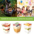 5 Oz Plastic Dessert Cups with 20 cups + 20 spoons + 20 lids for party ...