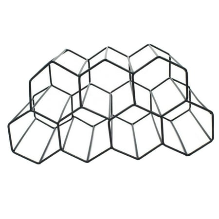 Geometric Hexagonal Stackable Metal Countertop Rack Bottle Rack Stands ...