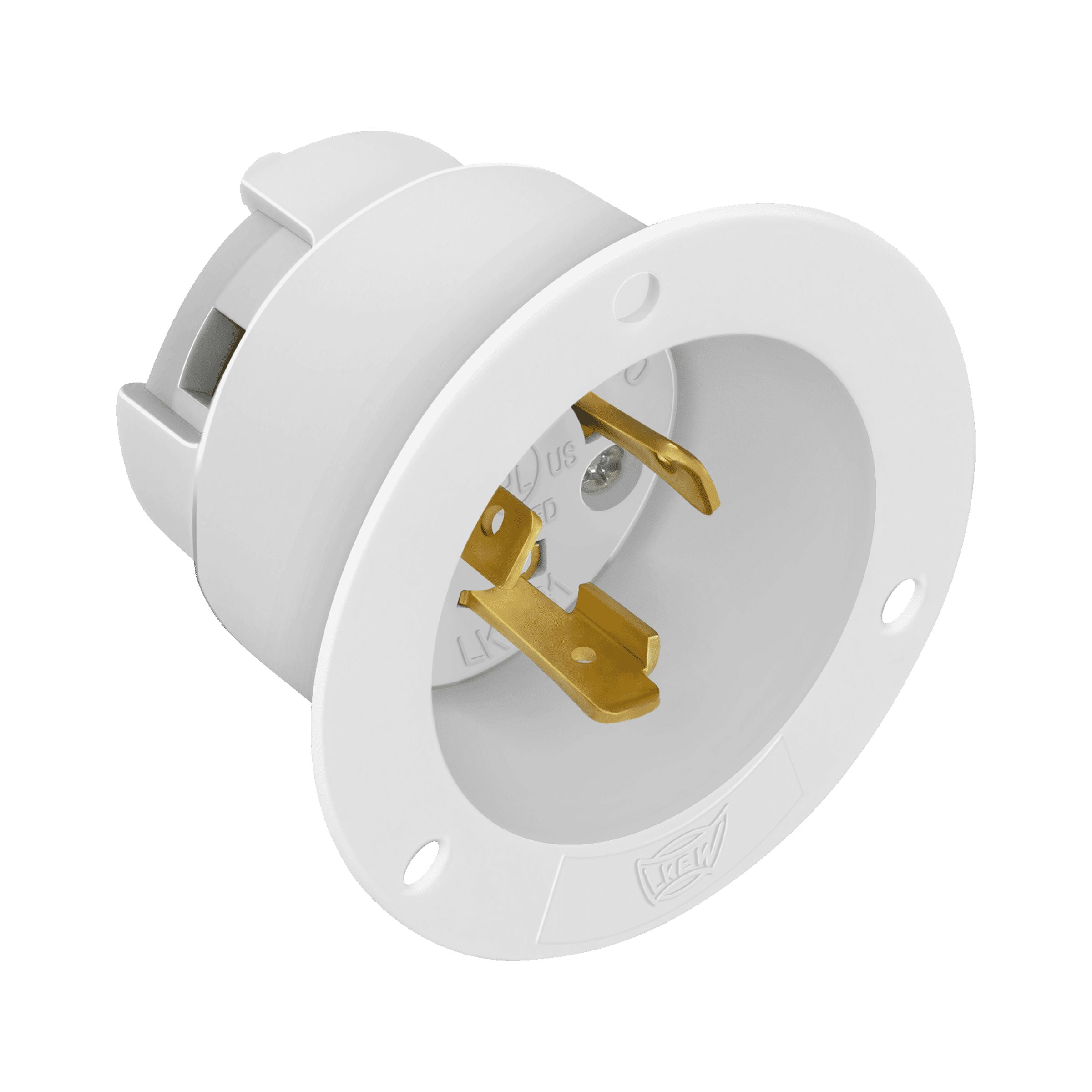 ENERLITES NEMA L5-30 Flanged Inlet Generator Plug, Locking Receptacle ...