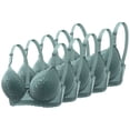 Bxsruta Women’s Full Coverage Lace Bra 6 Pack Adjustable Straps ...