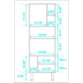 Iko 60" White Modern Abstract Open Shelving Unit - Walmart.com