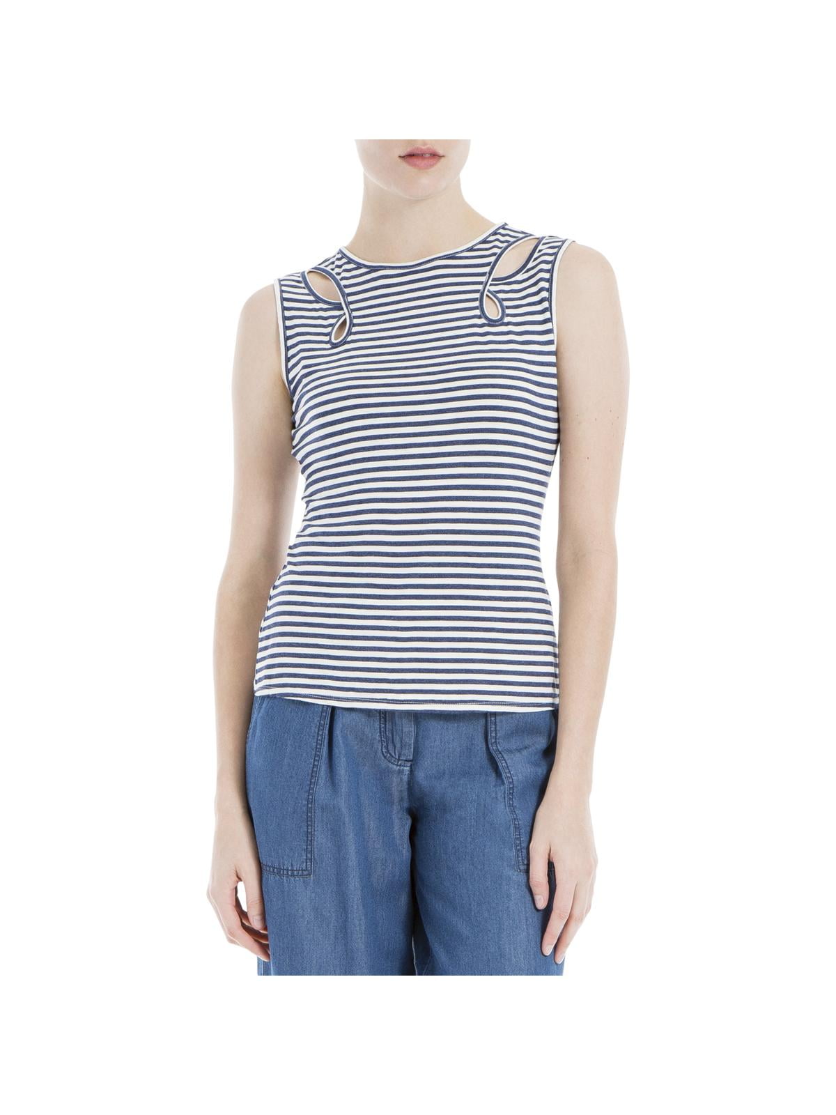 Max Studio Womens Striped Cut-Out Tank Top - Walmart.com