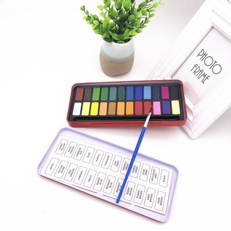 24 Colors Watercolor Block Tin 24 Colors Watercolor Block Tin Set ...