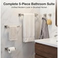 5 Piece Bathroom Hardware Set Brushed Nickel, SUS304 Stainless Steel ...