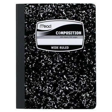 Mead Composition Book, College Ruled, 100 Sheets, Black, 3 Pack (38111 ...