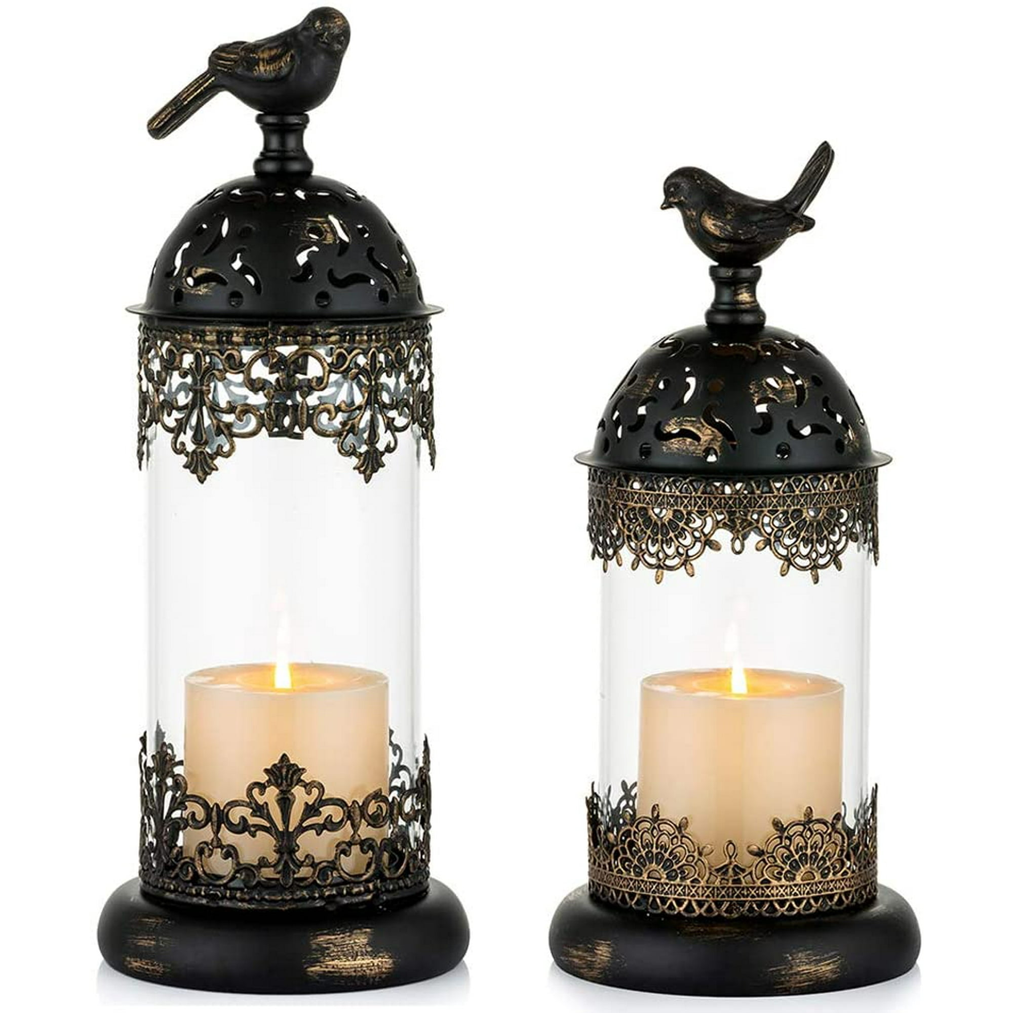 Click here for Nuptio 2 Pcs Vintage Pillar Candle Holders Morocca... prices