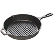 Lodge 6.5" Seasoned Cast Iron Grill Pan, L3GP, Stove Top Compatible ...