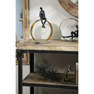 8" x 14" Black Polystone People Sculpture with Stairs, by DecMode ...