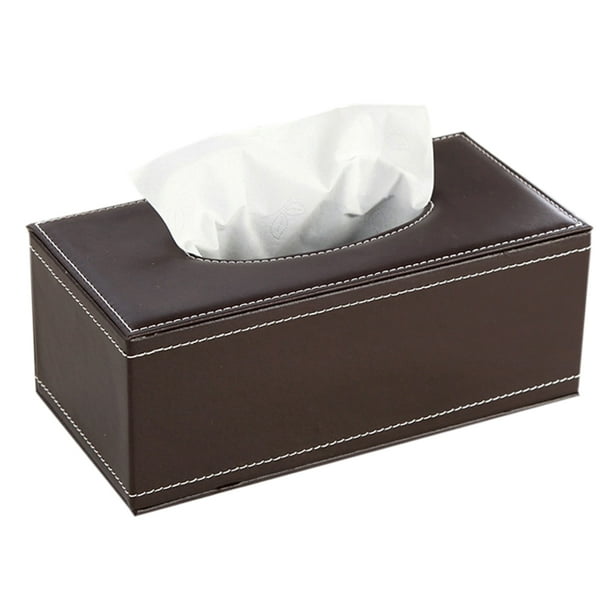 Leather tissue box cover rectangular square tissue box rack - Walmart.ca