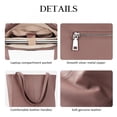 Full-Grain Leather Work Tote Shoulder Bag, Large Capacity Designer ...