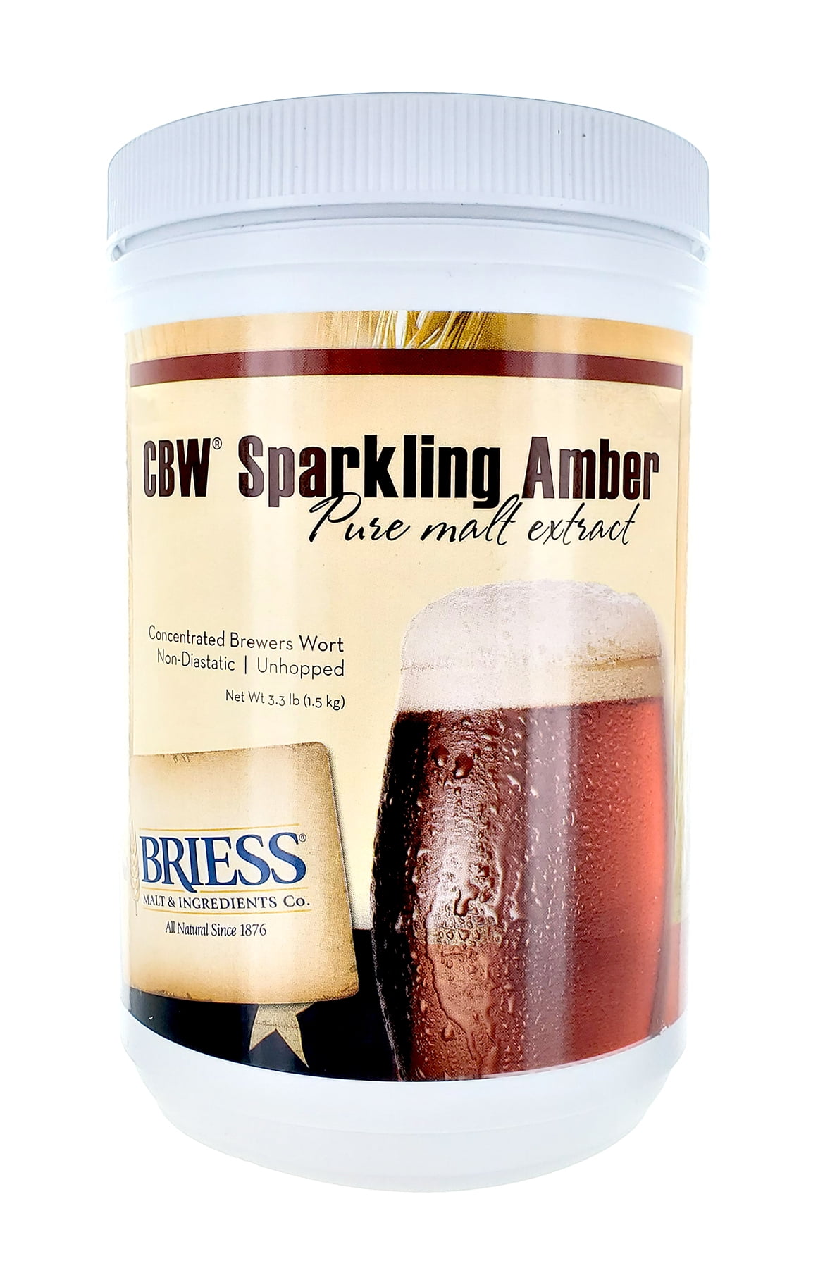 Briess Sparkling Amber Malt Extract, 3.3lb - Walmart.com