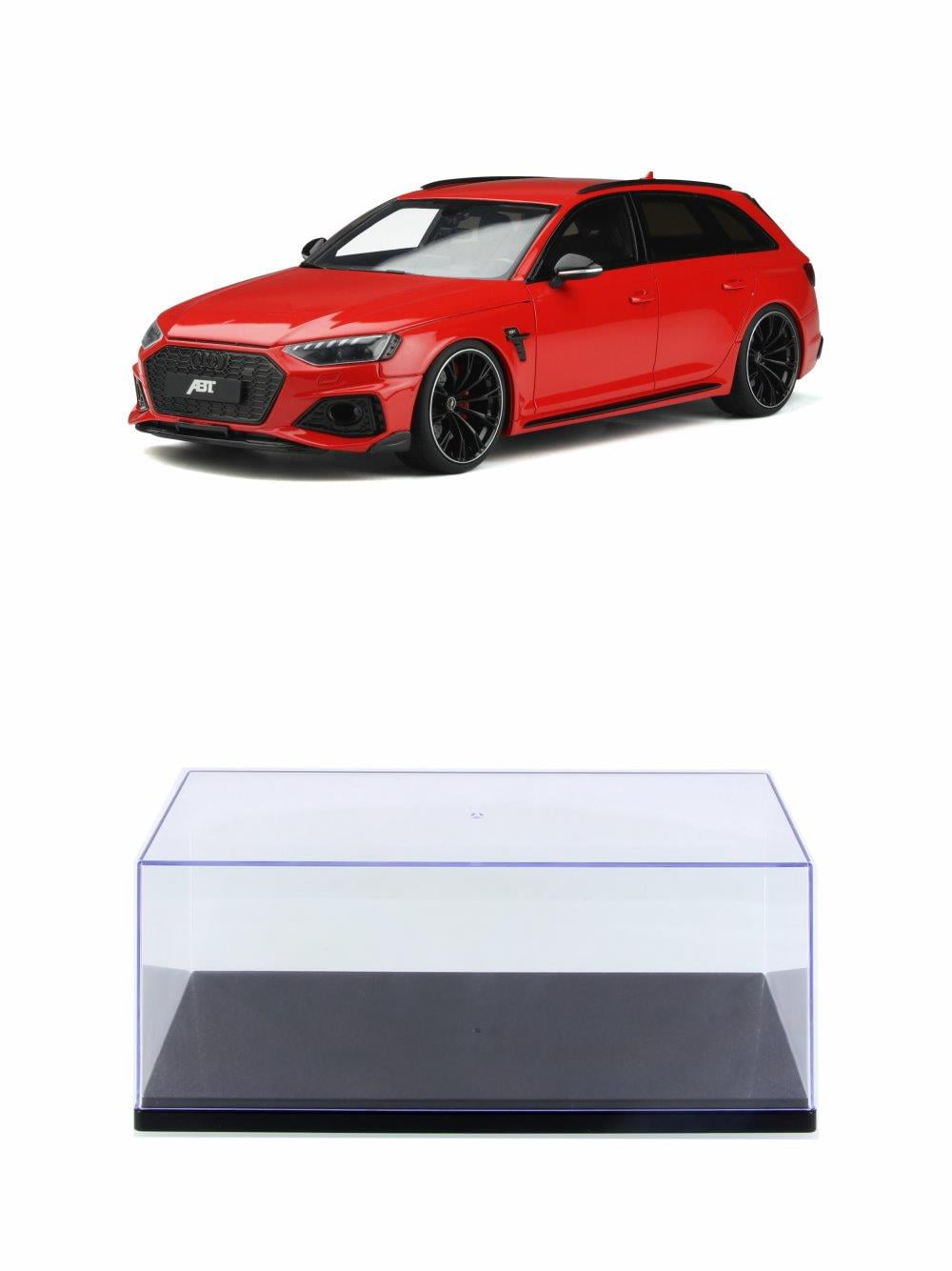 Diecast Car w/Display Case - 2021 Audi ABT RS4-S (B9) Avant, Misano Red ...