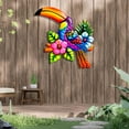 2 Colorful Garden Metal Tropical Bird Wall Ornament For Home And Garden ...