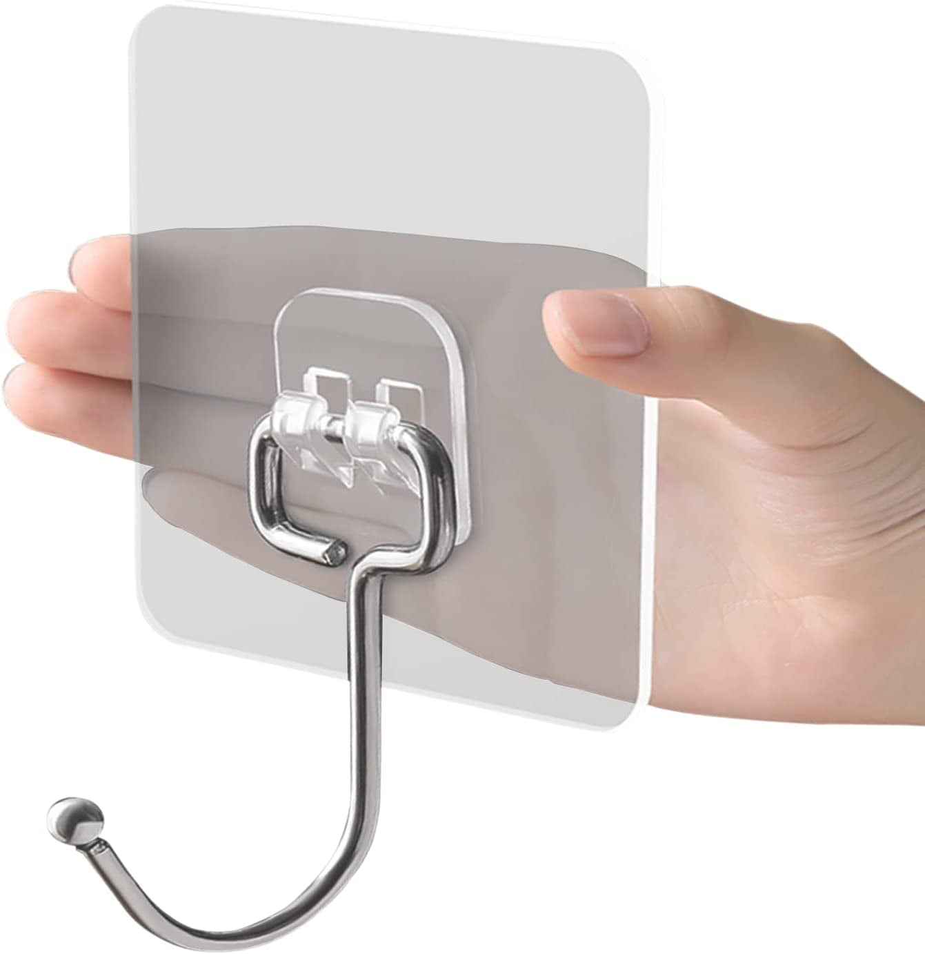 22Pack Large Sticky Hook Wall Weight Capacity 40Ib (max), Waterproof ...