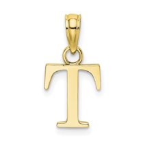 Solid 10k Yellow Gold C Block Initial Letter Alphabet Charm Pendant ...