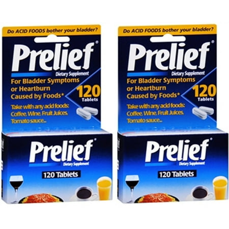 2 Pack Prelief Acid Reducer Tablets, 120 Count Each - Walmart.com
