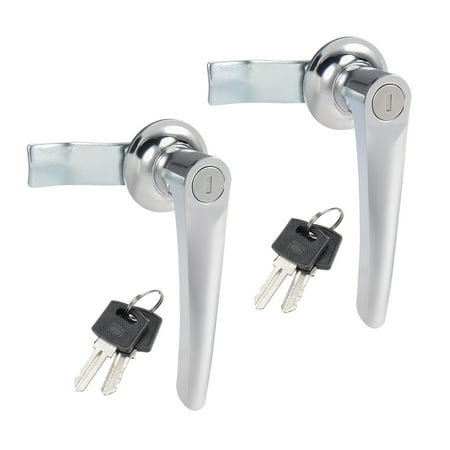 Level Handle Cam Lock L Shape with w Keys Zinc Alloy Chrome Plated ...