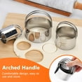 3-in-1 Stainless Steel Baking Tools Set: 5 Biscuit Cutters, Dough ...