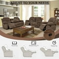 PonLiving 2 Pieces Recliner Sofa Set, Fabric Recliner Sofa and Loveseat ...