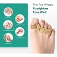 Welnove Broken Toe Wraps - Adjustable Toe Straightener & Corrector for ...