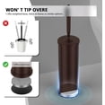 Stainless Steel Toilet Brush and Holder Set : Weighted Base, Removable ...