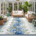 4'x6' Area Rugs, Hydrangea Eucalyptus Indoor Outdoor Area Rug for ...
