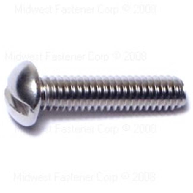 Midwest Fastener MF80704 8-32 x 0.75 Slotted Round Machine Screws - 12 ...
