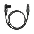 SPRING 30cm 1m 1.8m 3 Pin Mic Cord Right Angle XLR Male To Female 3Pin ...