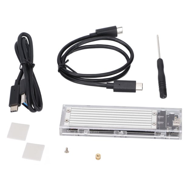 External Hard Drive Adapter 10Gbps Transparent NVME M.2 to Type C USB3 ...
