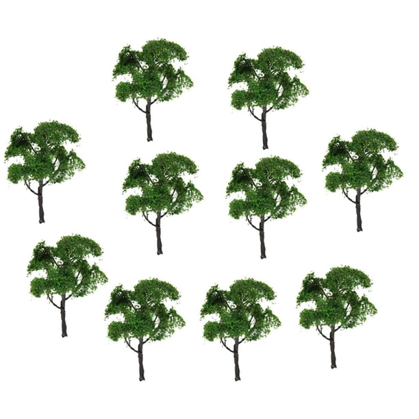 20 Unids Modelo Verde Árbol Micro Paisaje Tren Ferrocarril Parque Accs ...