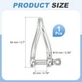 Uxcell 316 Stainless Steel Twist Shackle 3/8" 10mm, 1278 lbs Load Twisted Clevis with Screw Pin ...