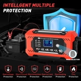 Automatic Battery Charger, 12V/10A Car Battery Charger with Digital ...