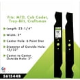 561544B 2-Blade Set for 46 Inch Cut MTD/Cub Cadet/Troy-Bilt Replaces ...