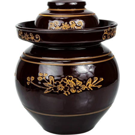 Ceramic Fermentation Jar Traditional Chinese Pickle Jar Container with ...