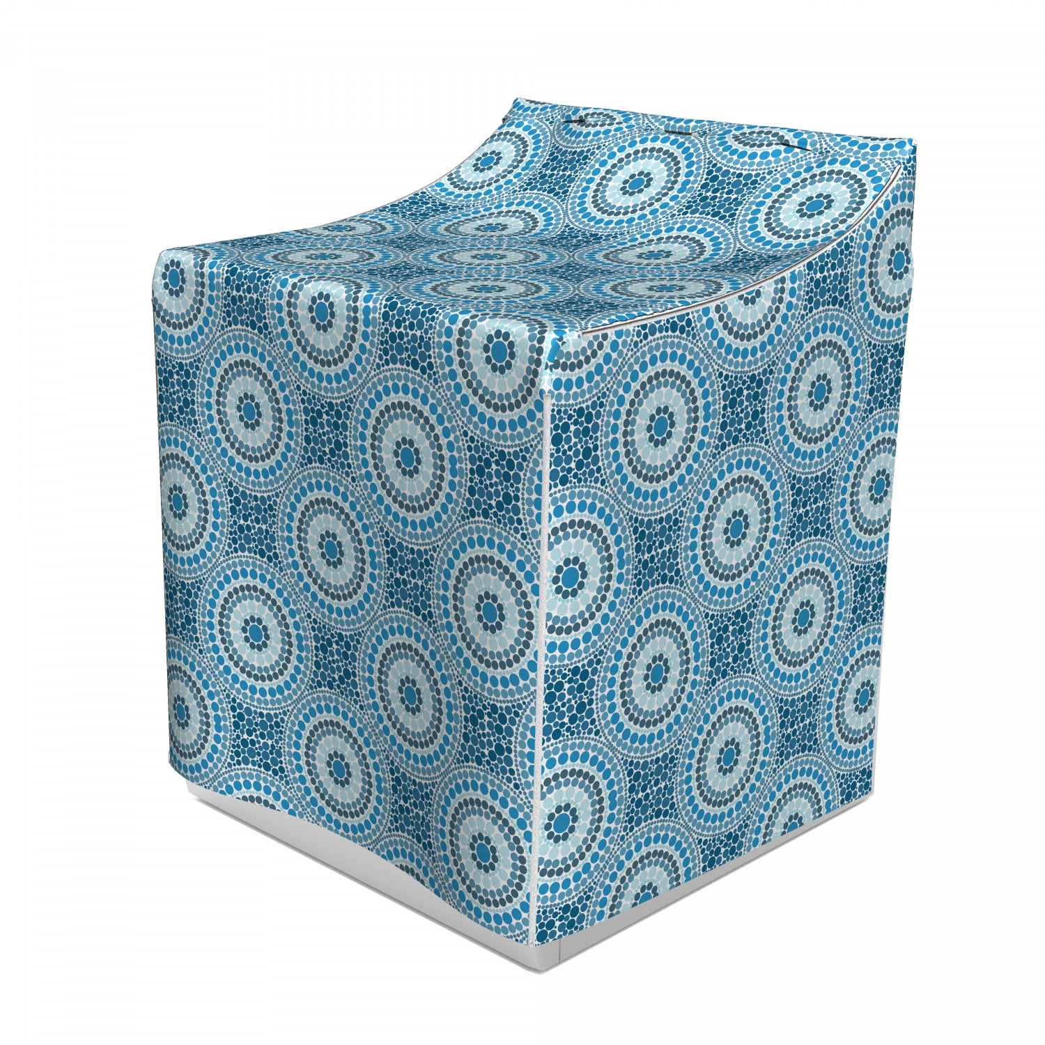 Geometric Washer Cover, Concentric Circles Mosaic Tiles Consist of ...