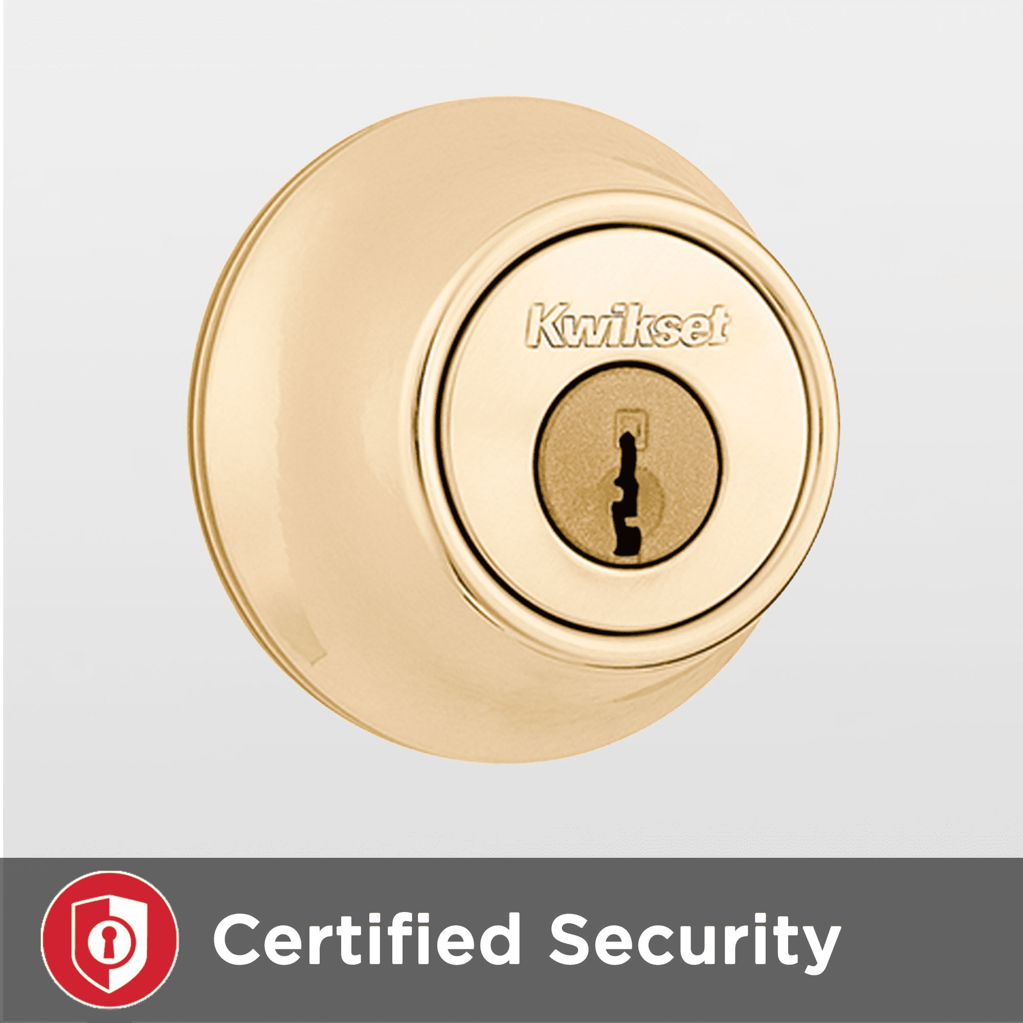 Kwikset Deadbolt Keyed One Side in Polished Brass – Beauty Suppliers ...