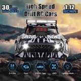1:12 Remote Control Car Drift RC with Gyro for Adults, 2.4G 4WD 21MPH High Speed Drifting RC Car ...