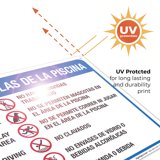 Pool Rules Sign Bilingual, Spanish English, - Walmart.com