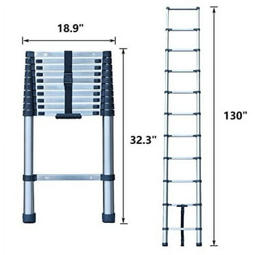 Telescoping Ladder 7.5ft, A-Frame Extension Lightweight 6+7 Step ...
