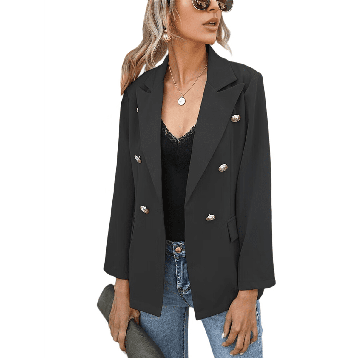 Click here for Unbranded Women Blazer Jacket Business Casual Open... prices