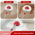 TidyBliss Mop Heads Replacements 2 Pack with Scrub Brush Attachment and ...