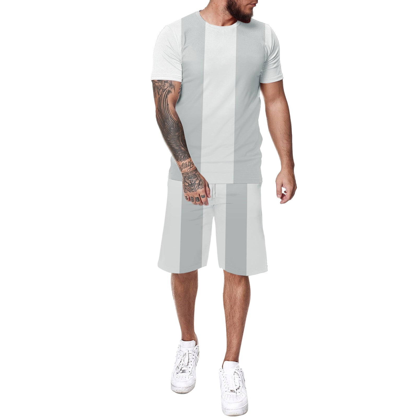Yubnlvae Mens Short Sets 2 Piece Outfits Fashion Summer Tracksuits