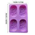 Gaiseeis 4 Cavities Oval Olive Leaf Silicone Soap Mold DIY Soap Making ...